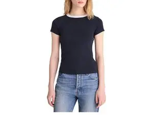 Madewell The '90s Crewneck Tee In Compact Cotton Colorblock - Multi