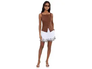 Madewell Embroidered Pull-on Poplin Shorts - White