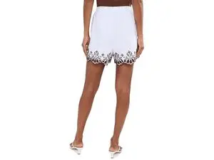 Madewell Embroidered Pull-on Poplin Shorts - White