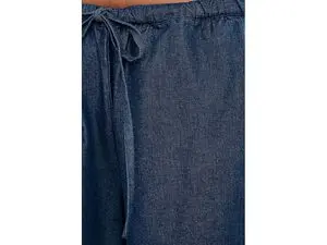 Madewell Denim Embroidered-hem Wide-leg Pull-on Pants