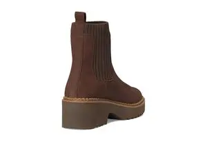 Toms Millie Calf-high Boots With Ribbed Detail And Block Heel - Brown