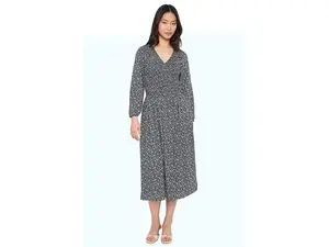 Madewell Smocked V-neck Midi Dress