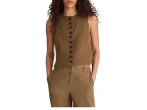 Madewell Sleeveless Button-front Shell Top In 100% Linen