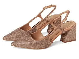 Vince Camuto Sindreea Rhinestone Embellished Block Heel Slingback Pumps - Blush