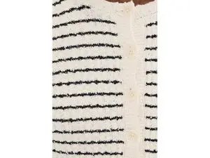 Madewell Striped Boucle-knit Cardigan Sweater