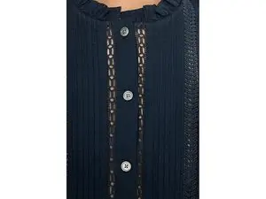 Madewell High-neck Lace-insert Pintuck Top