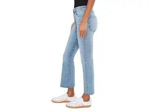Madewell The Stretch Flare Crop Jean In Coastal Wash - Blue