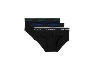 Lacoste 3-pack Cotton Stretch Essentials Briefs Underwear /white - Black