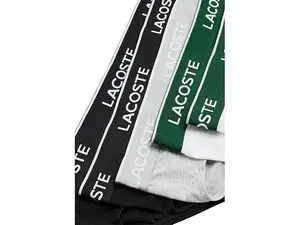 Lacoste 5-pack Cotton Stretch Essentials Briefs Underwear Black/white/grey Chine - Gray