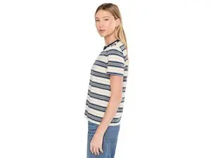 Madewell The Perfect Crewneck Tee Striped Cotton