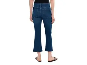 Madewell The Short Stretch Flare Crop Jean In Osgoode Wash - Navy