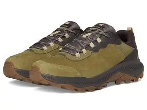 Merrell Speed Strike 2 Leather Lace-up Athletic Shoes - Olive