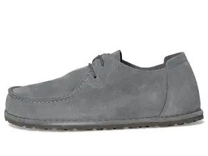BIRKENSTOCK Utti Lace Up Suede Casual Shoes - Gray