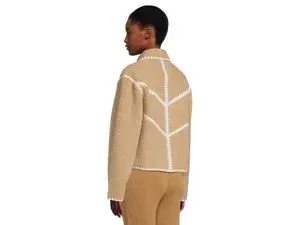 UGG Ellison Fluff Shell Jacket Heather Fog - Red