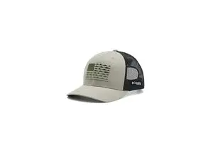Columbia Pfg Fish Flag Mesh Snap Back Hat - Gray