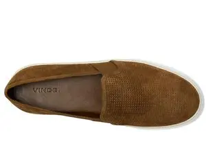 Vince Blair 5 Perforated Leather Slip-on Sneakers - Tan