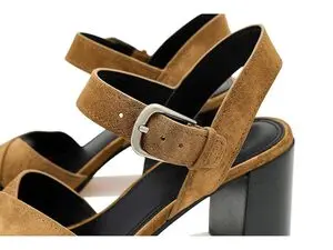 Vince Salma Strappy Block Heel Sandals - Tan