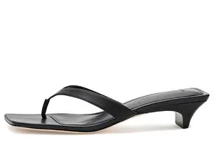 Vince San Juan Jelly Thong Sandals With Kitten Heel - Black