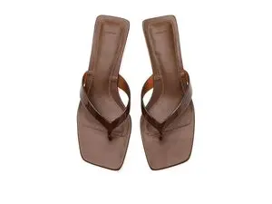 Vince San Juan Jelly Thong Kitten Heel Sandals - Yellow