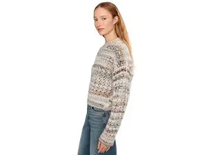 Madewell Fawn Open Stitch Stripe Pullover Sweater