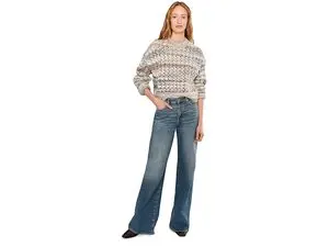 Madewell Fawn Open Stitch Stripe Pullover Sweater
