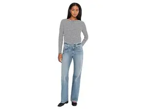 Madewell Side Ruched Slub Long Sleeve Stripe