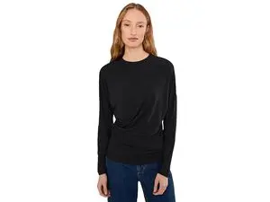 Vince Long Sleeve Crew With Draped Detail