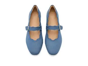 Fitflop Delicato Wave-edge Canvas Mary Janes - Blue