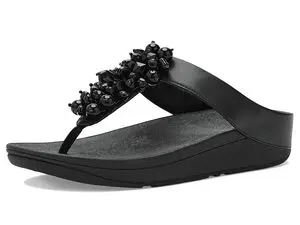 Fitflop Fino Bead-cluster Wedge Sandals - Black