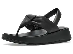 Fitflop F Mode Knot Soft Leather Back Strap Sandals - Black