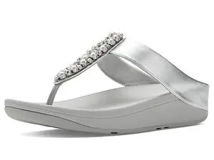 Fitflop Fino Embellished Wedge Sandals - Silver