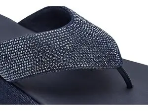 Fitflop F Mode Denim And Hotfix Wedge Sandals
