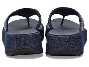 Fitflop F Mode Denim And Hotfix Wedge Sandals