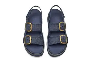 Fitflop Gen Ff Max Buckle Denim Back Strap Wedge Sandals