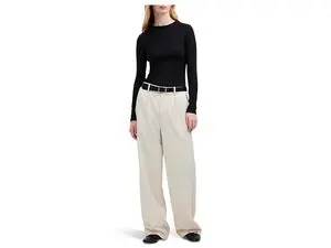 Madewell Modal Rib Long Sleeve Crewneck - Black