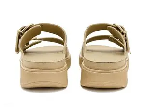Fitflop Gen Ff Buckle Suede Wedge Slides - Brown