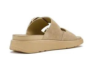 Fitflop Gen Ff Buckle Suede Wedge Slides - Brown