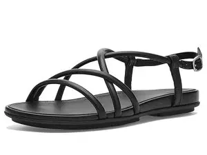 Fitflop Gracie Leather Strappy Wedge Sandals - Black