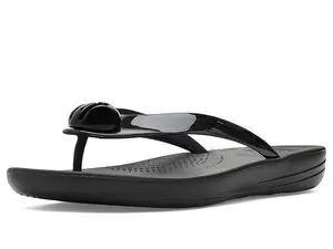 Fitflop Iqushion Glossy-button Flip-flops - Black