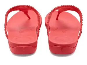Fitflop Solay Mixed-crystal Toe-post Wedge Sandals - Orange