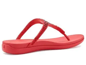 Fitflop Solay Mixed-crystal Toe-post Wedge Sandals - Orange