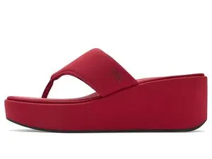 Fitflop Wedge Toe-post Sandals - Red