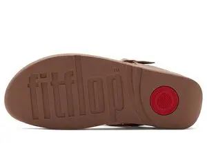 Fitflop Lulu Buckle Suede Wedge Sandals - Brown