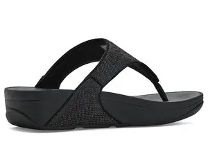 Fitflop Lulu Shimmerglitz Wedge Sandals - Black