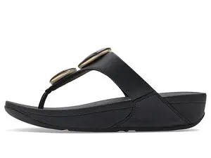 Fitflop Lulu Marbled-stone Wedge Sandals - Black
