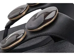 Fitflop Lulu Marbled-stone Wedge Sandals - Black