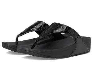Fitflop Lulu Sequin Wedge Sandals - Black