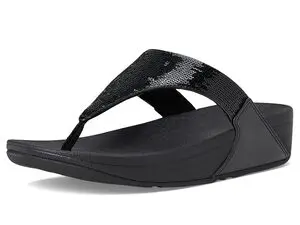 Fitflop Lulu Sequin Wedge Sandals - Black