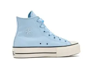 CONVERSE Chuck Taylor All Star Lift Platform Peached Canvas High-top Shoes - Blue