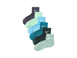 Nike Elevated Ankle Athletic Socks Set Of Six - Multi